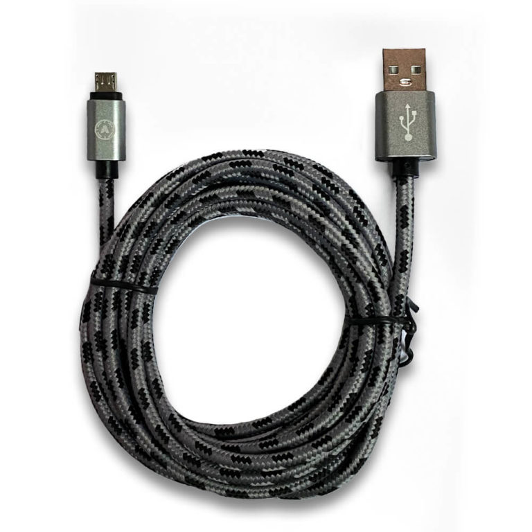 Grey Alu AiM Micro USB Cable - Aimcontrollers