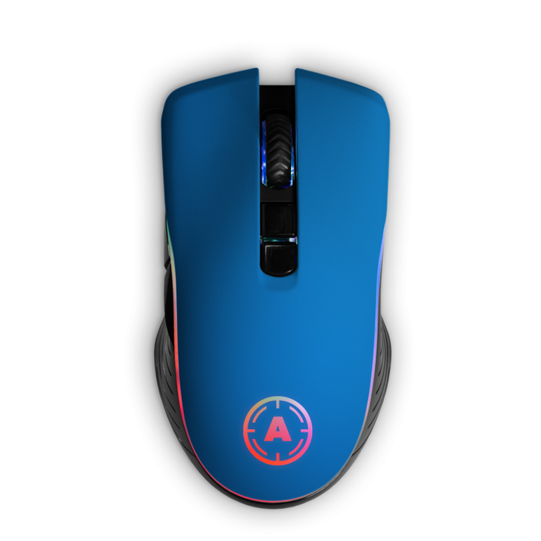 Aim Blue Matte RGB Mouse - Aimcontrollers