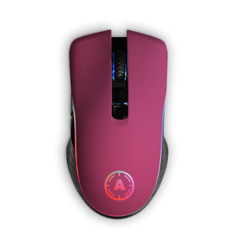 Aim Pink Matte RGB Mouse - Aimcontrollers