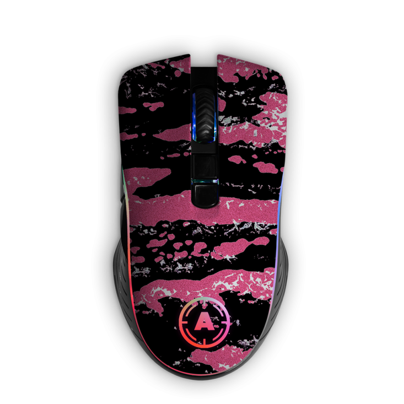 Aim Camo Pink RGB Mouse - Aimcontrollers