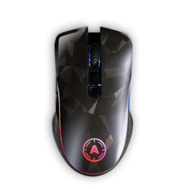 Aim Silver Hologram RGB Mouse - Aimcontrollers