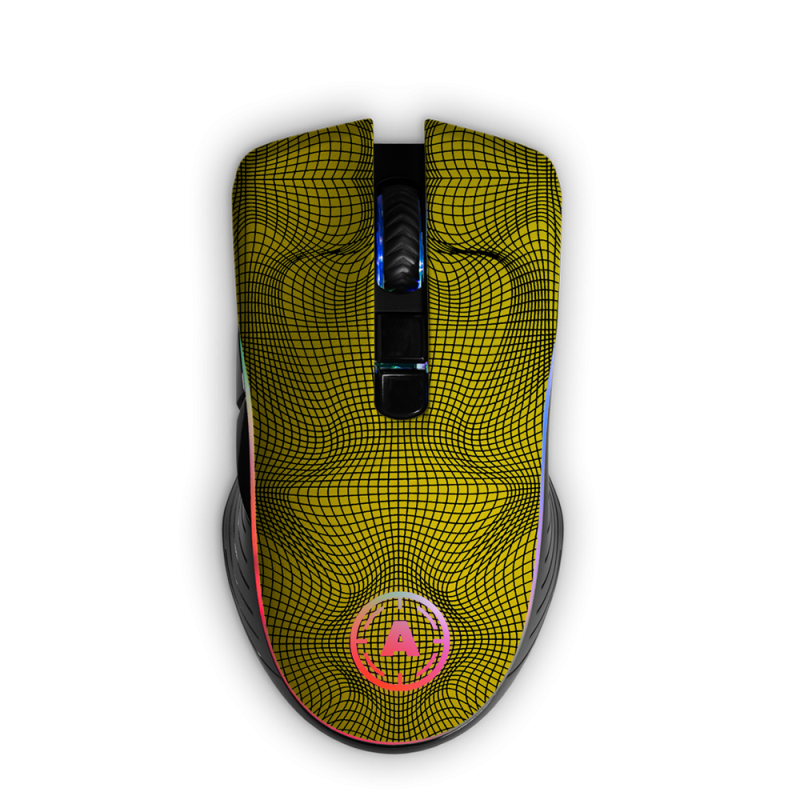Aim Grid Yellow RGB Mouse - Aimcontrollers