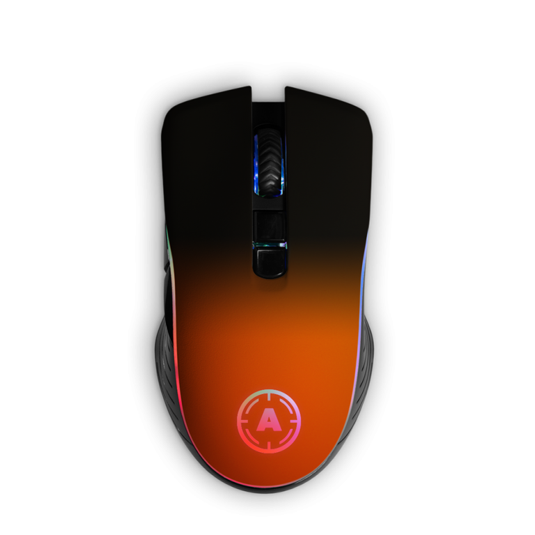Aim Neon Orange Shadow RGB Mouse - Aimcontrollers