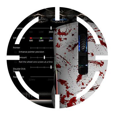 Aim Purple Matte RGB Mouse - Aimcontrollers