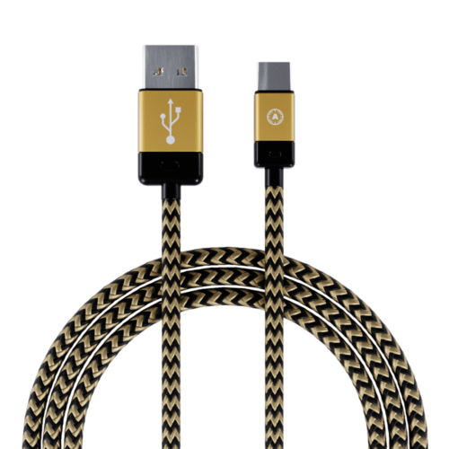 Gold Alu AiM USB C Cable - Aimcontrollers