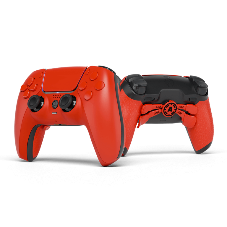 Red Matte PS5 Aim Controller - Aimcontrollers