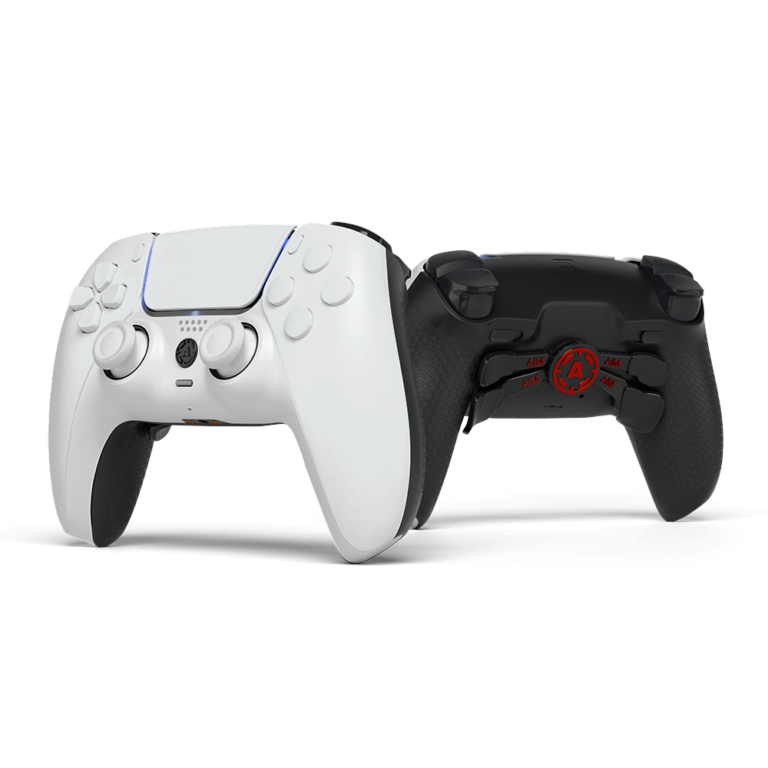 White Matte PS5 Aim Controller - Aimcontrollers