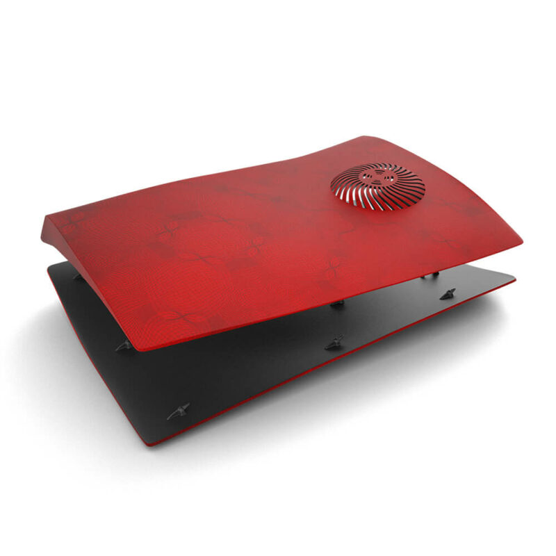 AIM PS5 Console Cover - Grid Red - Aimcontrollers