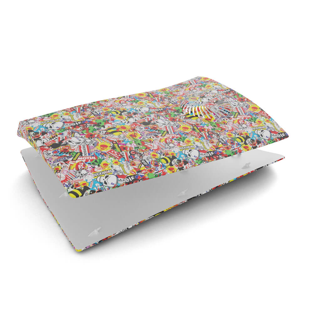 AIM PS5 Console Cover - Stickerbomb - Aimcontrollers